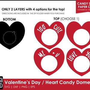 Heart Candy Dome Paper Craft | Valentine's Day Classroom Party Ideas - Etsy