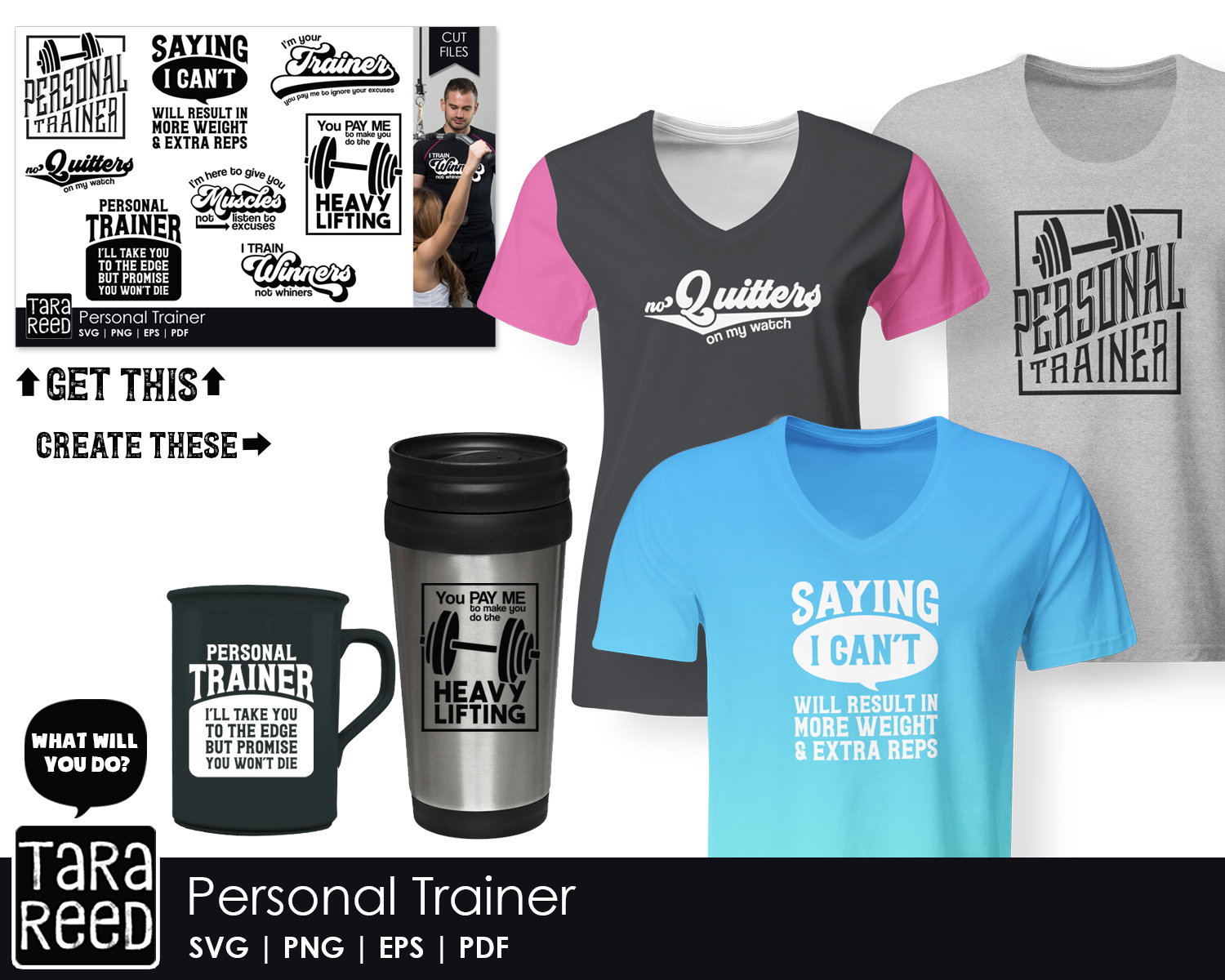 Personal Trainer Fitness SVG and Cut Files for Crafters - Etsy