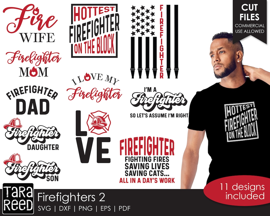 Firefighter SVG and Cut Files for Crafters - Etsy