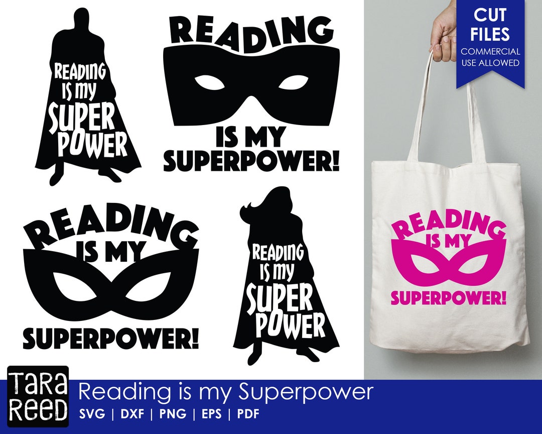 Reading is My Superpower - School SVG and Cut Files for Crafters - Etsy