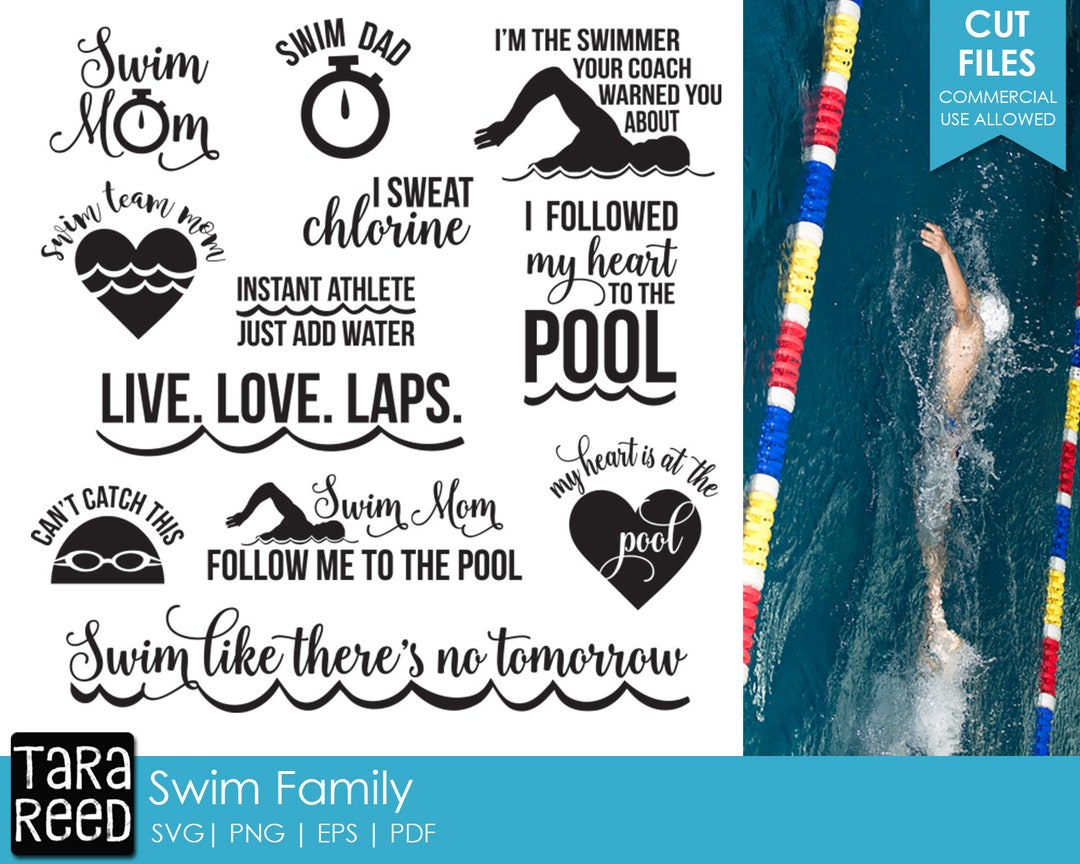 Swim Team - Swim SVG and Cut Files for Crafters - Etsy