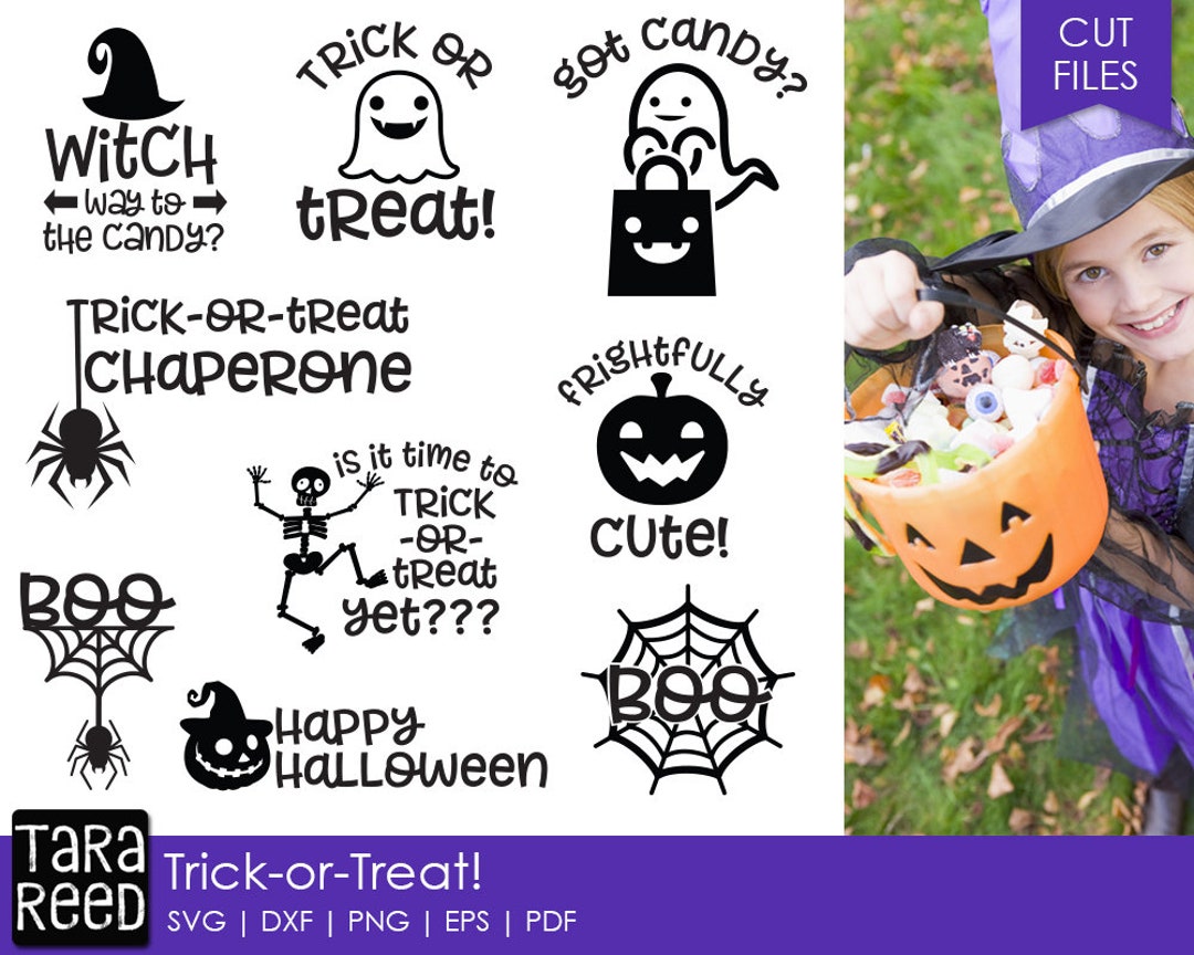 Trick or Treat Halloween SVG and Cut Files - Etsy