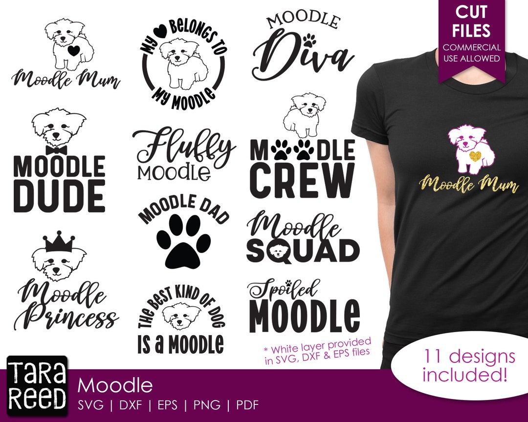 Moodle Dog SVG and Cut Files for Crafters - Etsy Ireland