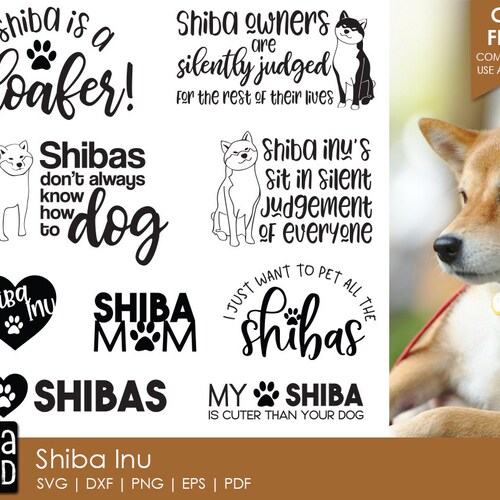 Shiba Inu Dog Svg Cut Files Shiba Dog Svg Shiba Svg Png - Etsy