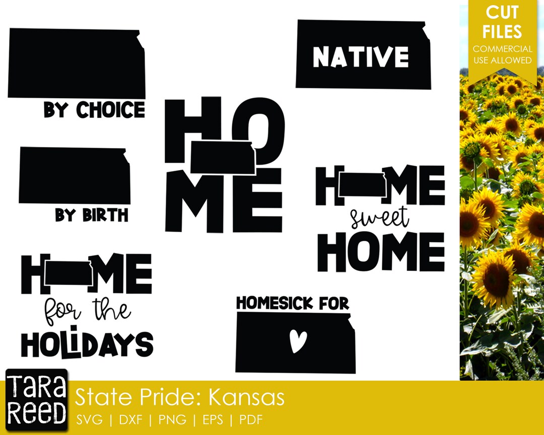 Kansas SVG and Cut Files for Crafters - Etsy