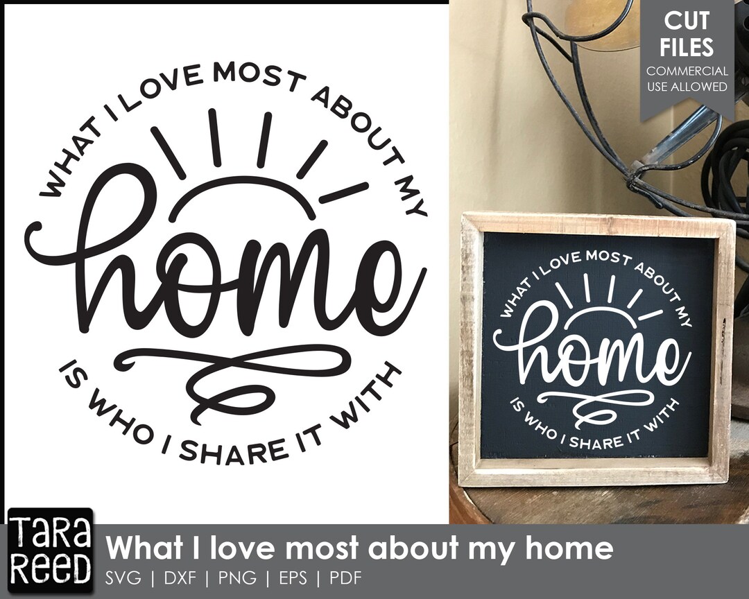 Home SVG File for Cricut or Silhouette Round Door Signs - Etsy