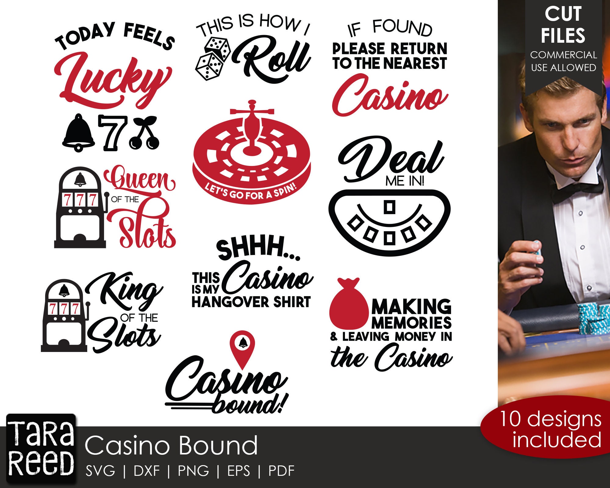 Casino Bound - Casino SVG and Cut Files for Crafters - Etsy