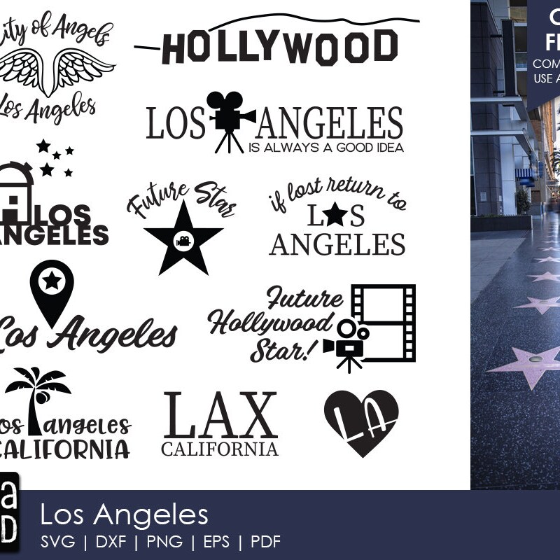 Los Angeles Svg - Etsy