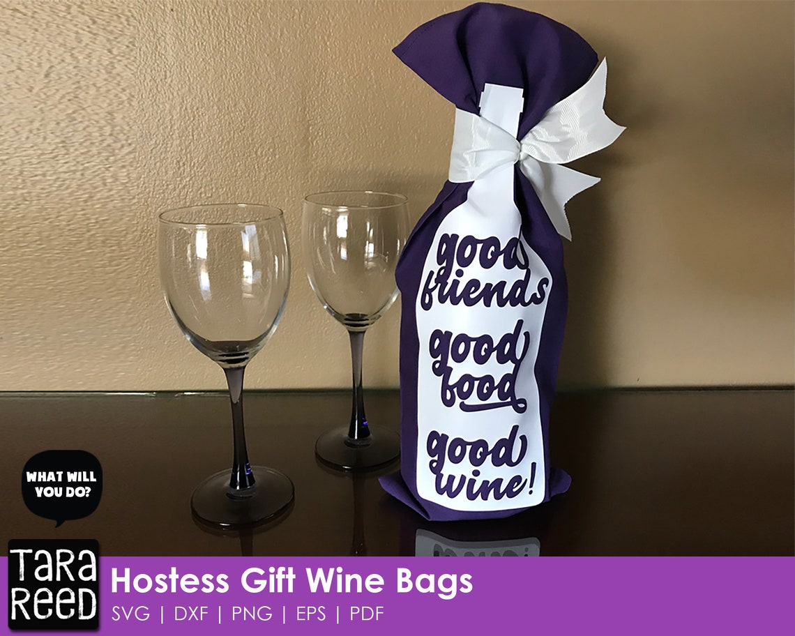 Hostess Gift Wine Bags Hostess Gift SVG and Cut Files for - Etsy