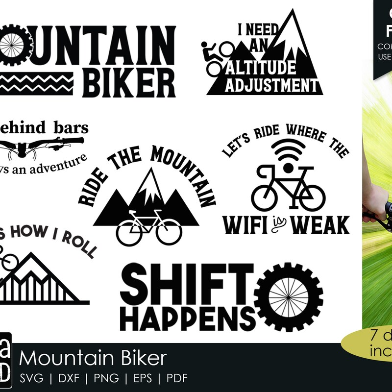 Mountain Biking Svg - Etsy