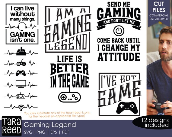 Gaming Legend Video Games SVG and Cut Files for Crafters | Etsy