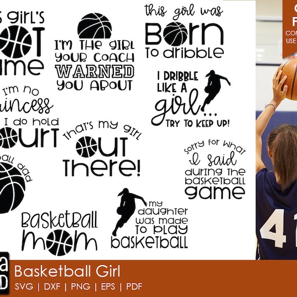 Girls Basketball Svg - Etsy