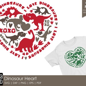 Dinosaur Valentines Day SVG and Cut Files for Crafters - Etsy