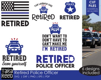Retired Police Svg | Etsy