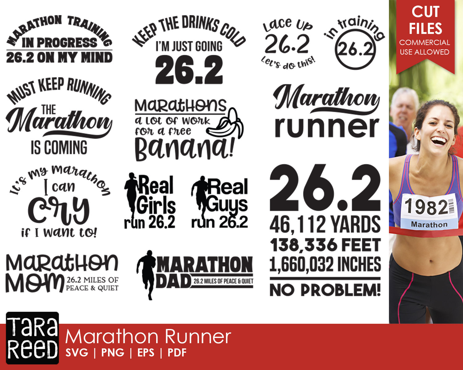 Marathon Runner Marathon SVG and Cut Files for Crafters | Etsy