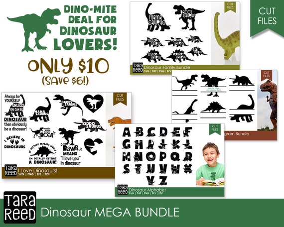 Dinosaur MEGA Bundle Dinosaurs SVG and Cut Files for | Etsy