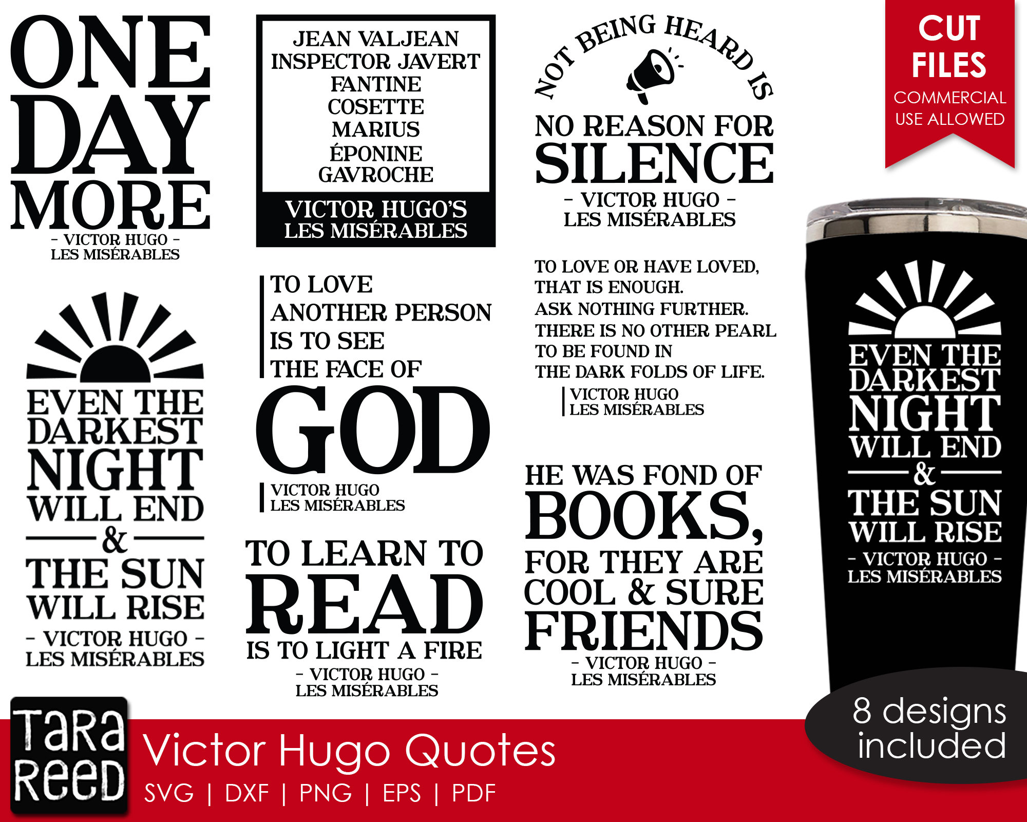 Victor Hugo Les Miserables Quotes SVG and Cut Files for - Etsy UK