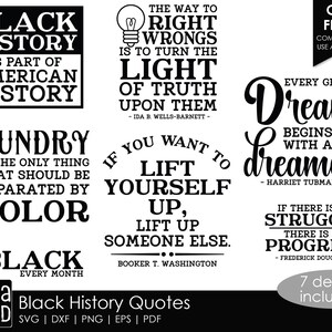 Black History Quotes SVG and Cut Files for Crafters | Etsy