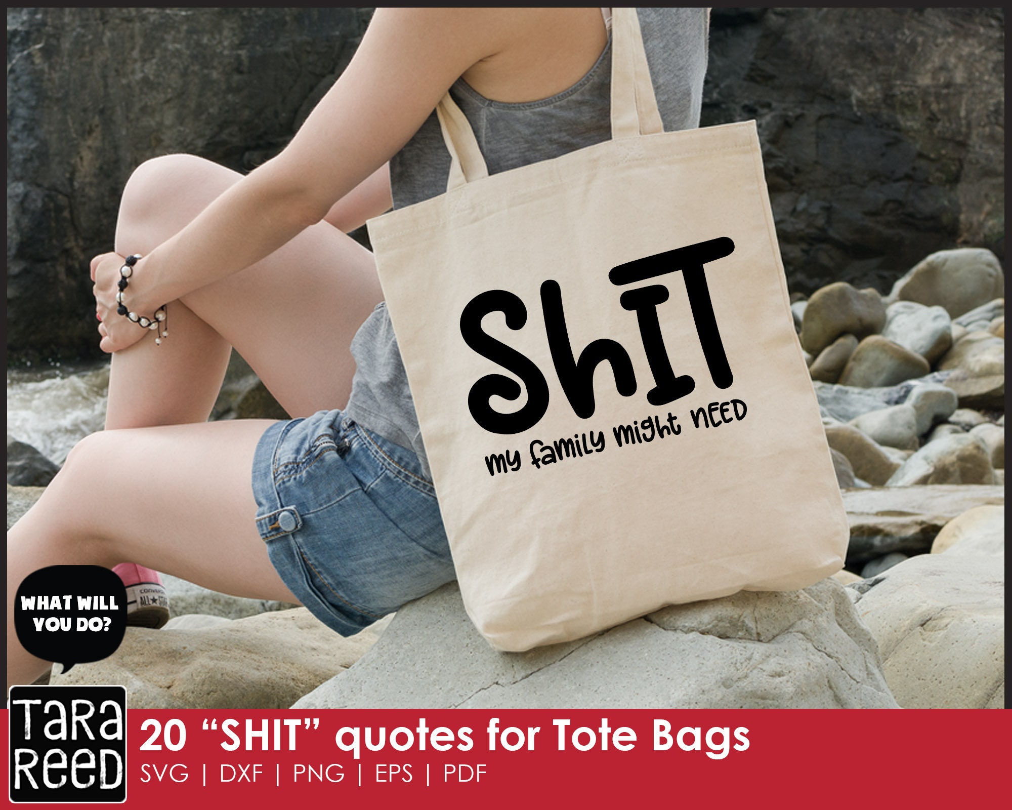 Shit SVG Files for Cricut or Silhouette | Edgy Tote Bags - Etsy