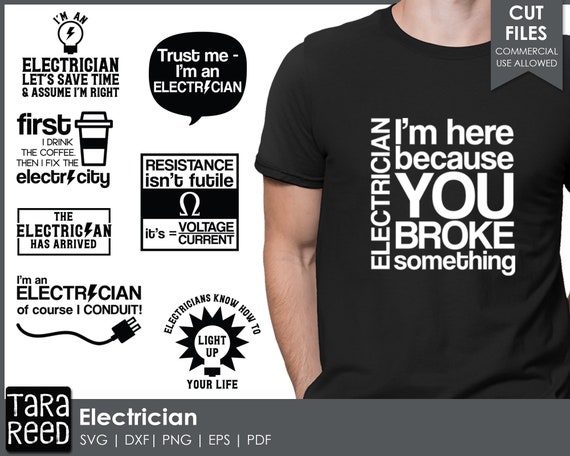 Electrician SVG and Cut Files for Crafters | Etsy