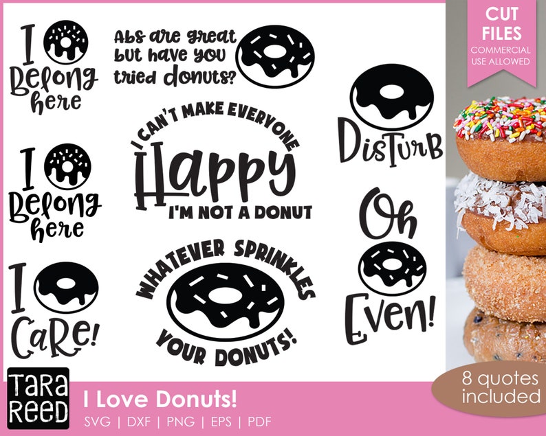 Donuts SVG Files for Cricut or Silhouette Donuts Signs - Etsy