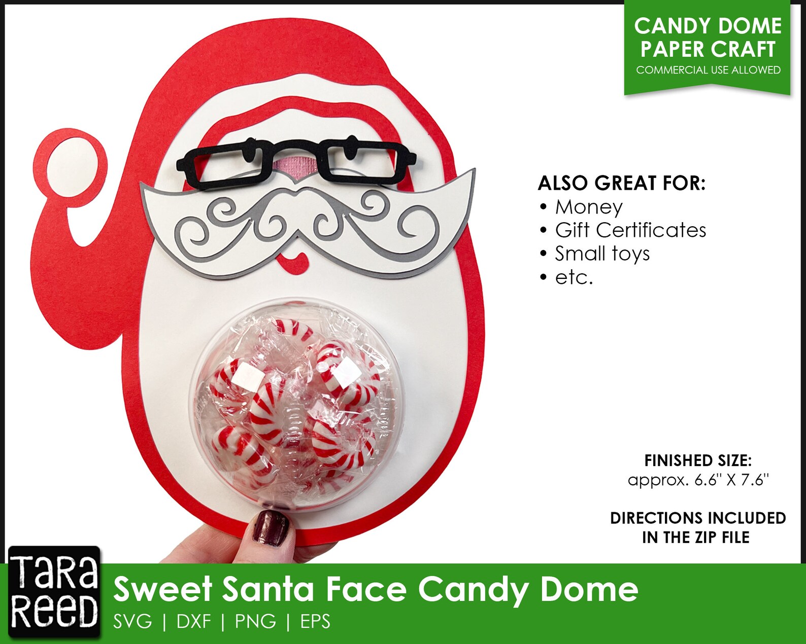 How to make a Santa Candy Dome with Cricut - Tara Reed Designs