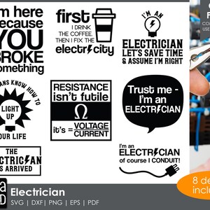 Electrician SVG and Cut Files for Crafters - Etsy