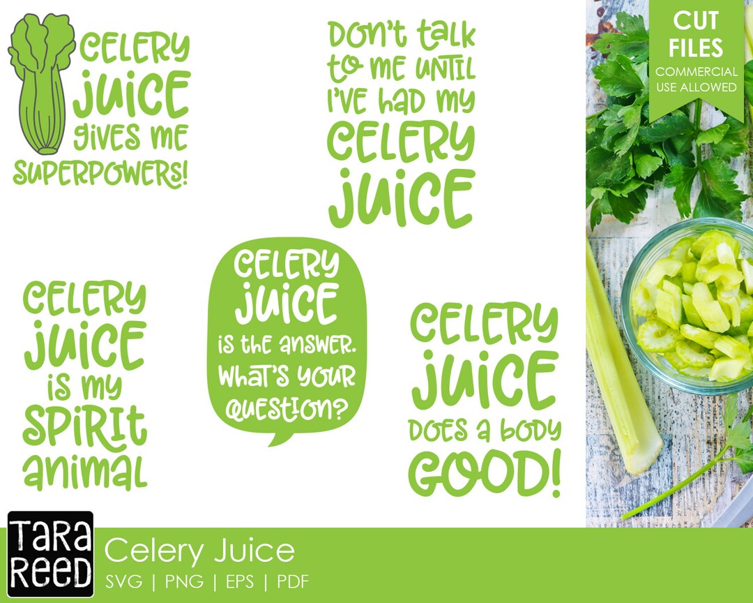 Celery Juice SVG and Cut Files for Crafters - Etsy