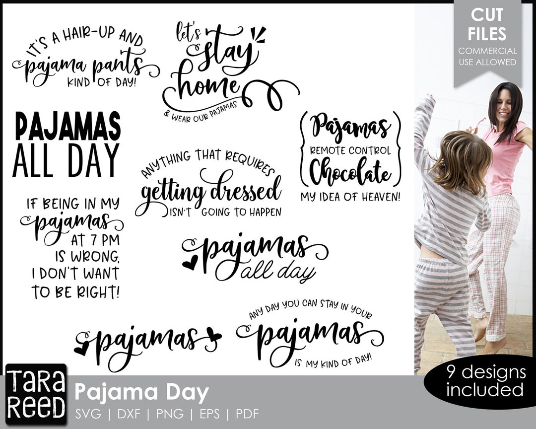 Pajama Day - Pajama SVG and Cut Files for Crafters - Etsy