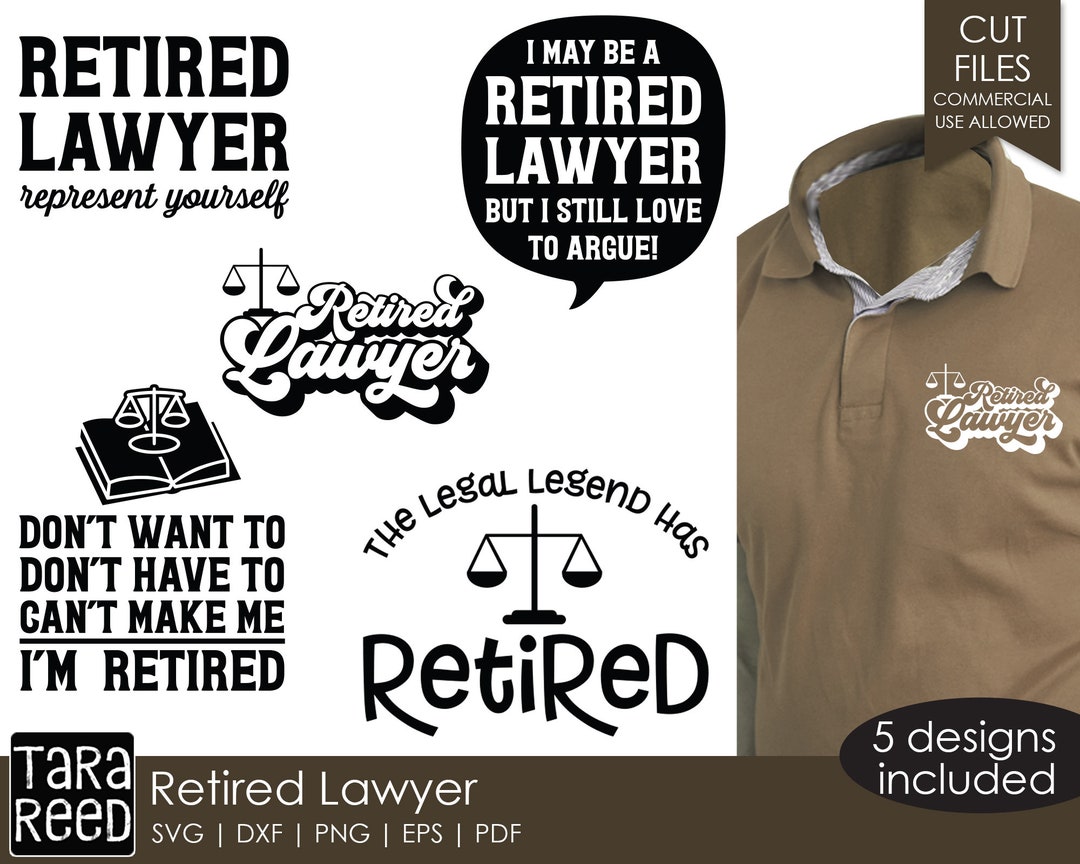 Retired Lawyer SVG and Cut Files for Crafters - Etsy