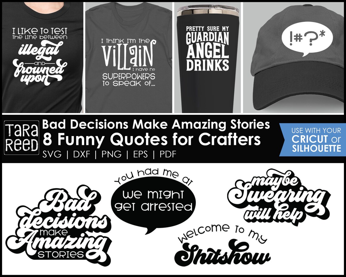 Bad Decisions Make Amazing Stories Sarcastic SVG and Cut - Etsy