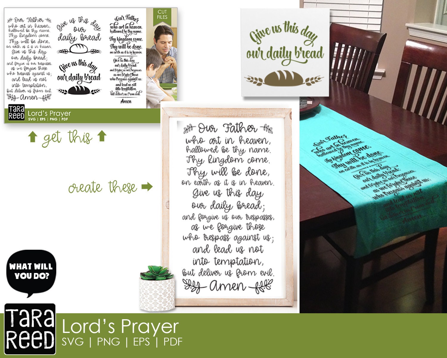 The Lord's Prayer - Bible Verse SVG and Cut Files for Crafters - Etsy UK