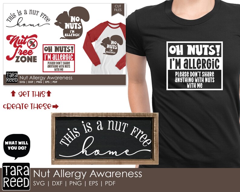 Nut Allergy Awareness SVG and Cut Files for Crafters - Etsy