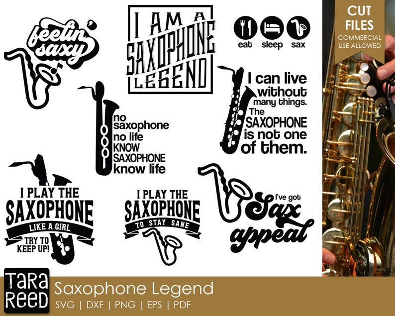 Saxophone Legend - Saxophone SVG and Cut Files for Crafters - Etsy
