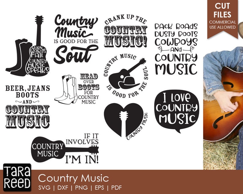 Country Music - Music SVG and Cut Files for Crafters - Etsy