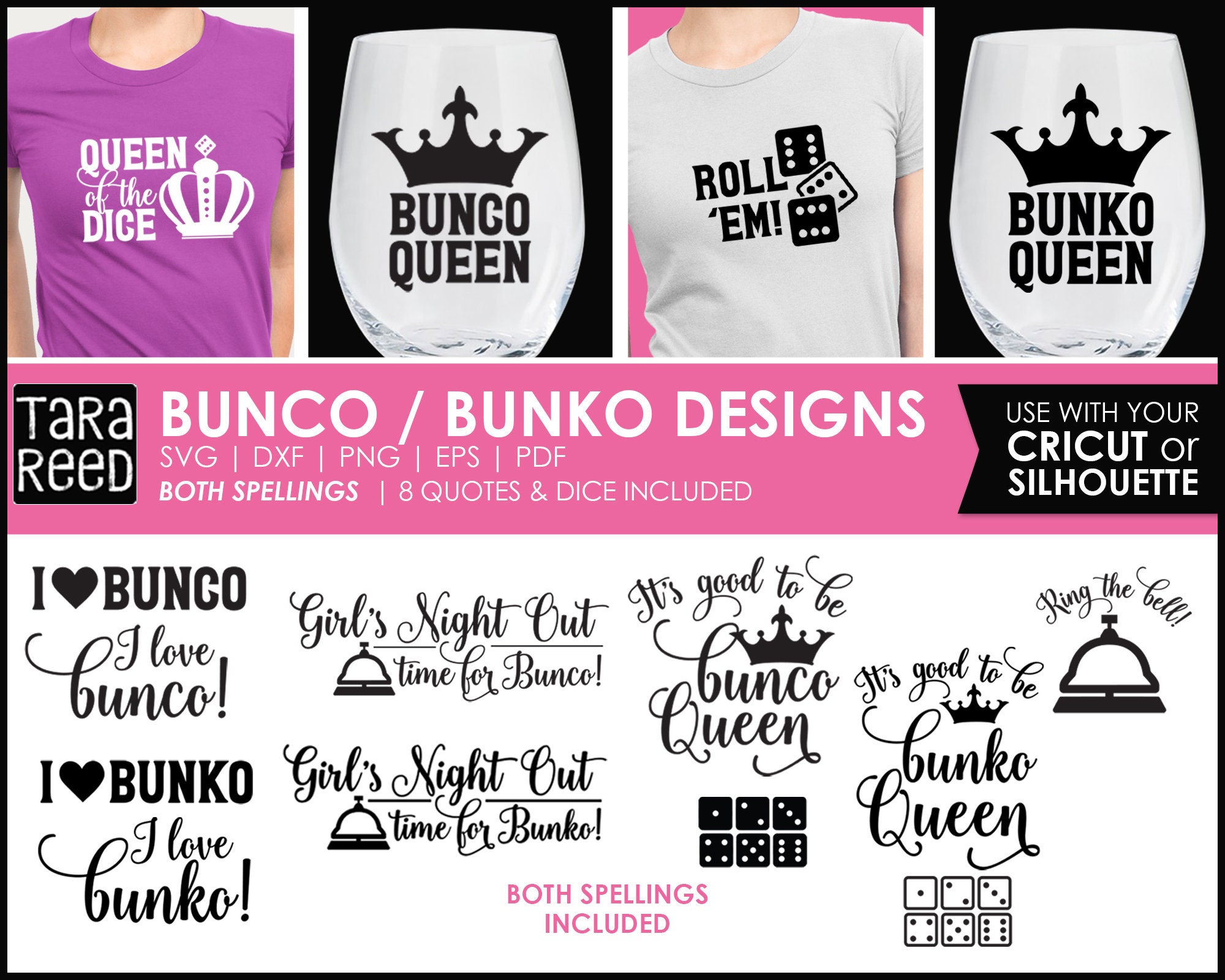 Bunco Queen Bunco / Bunko SVG and Cut Files for Crafters - Etsy Canada