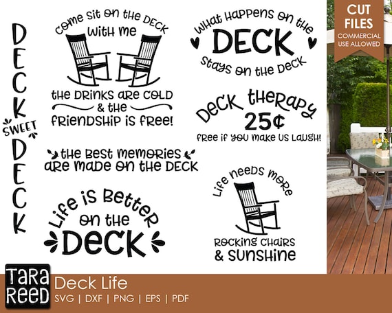 Deck Life Outdoor Living SVG and Cut Files for Crafters | Etsy Australia