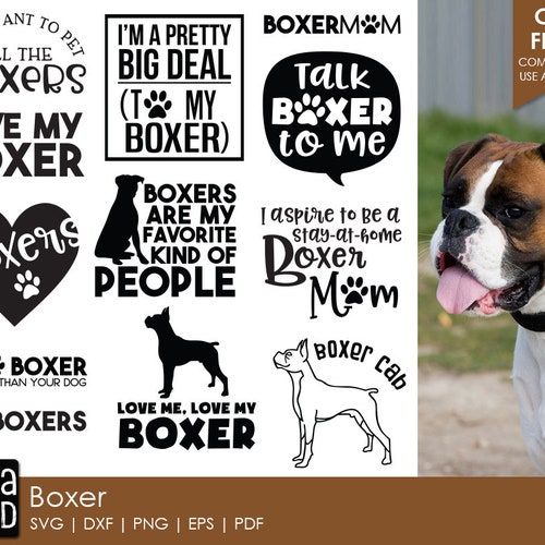 Boxer SVG and Cut Files for Crafters - Etsy
