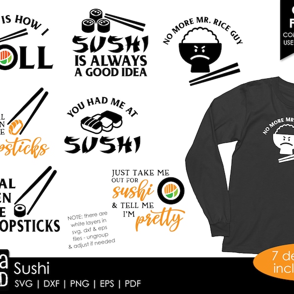Sushi Svg - Etsy