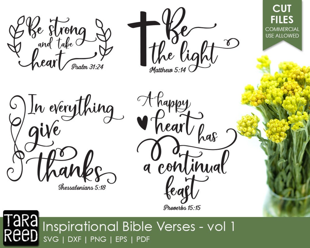Inspirational Bible Verse SVG and Cut Files for Crafters - Etsy