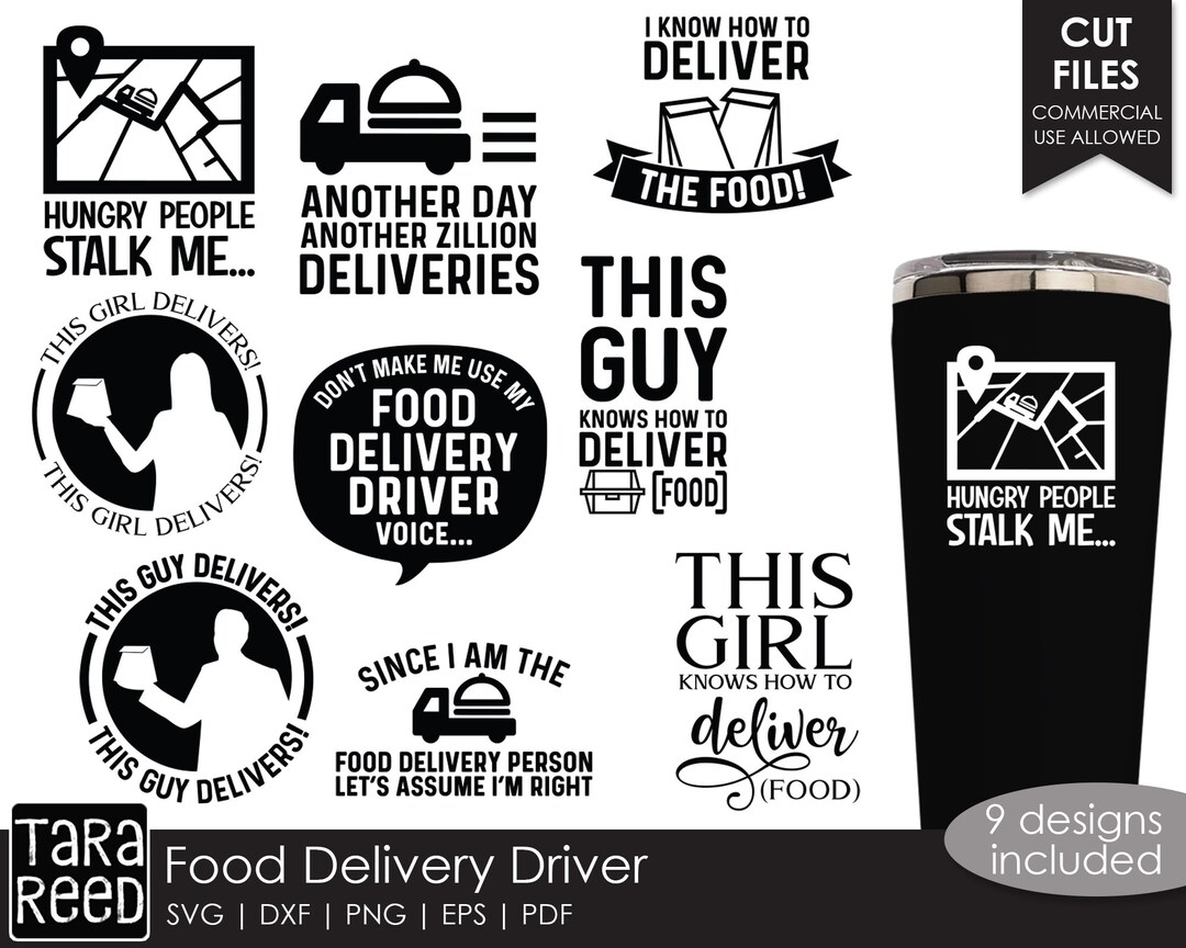 Food Delivery Driver - SVG and Cut Files for Crafters - Etsy