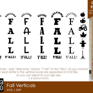 Fall Vertical Signs Fall SVG Files for Crafters - Etsy