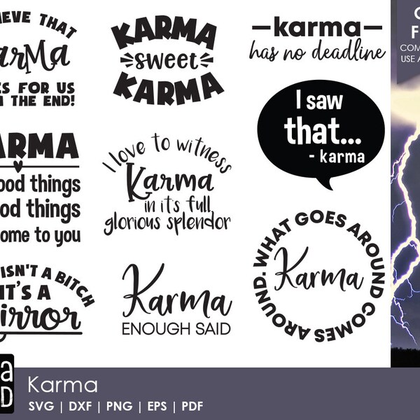 Karma Svg - Etsy