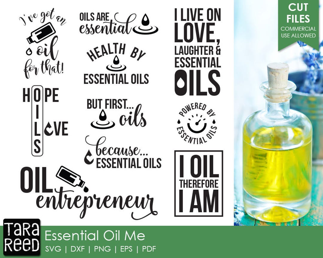 Essential Oil SVG and Cut Files for Crafters - Etsy