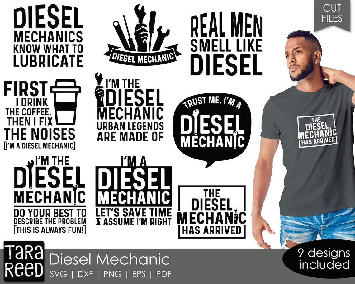 Diesel Mechanic SVG and Cut Files for Crafters - Etsy