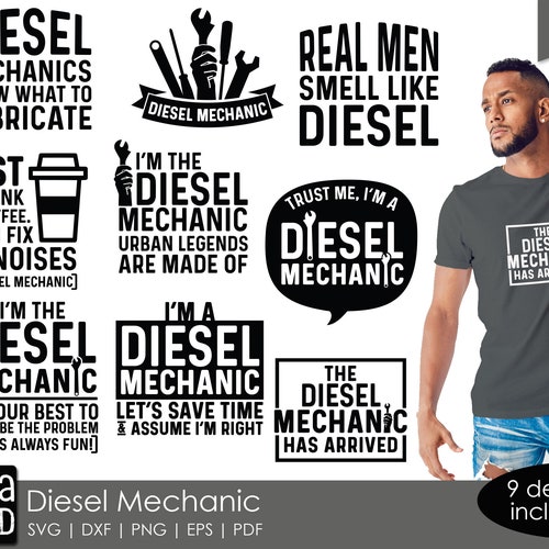 Diesel Mechanic SVG and Cut Files for Crafters - Etsy