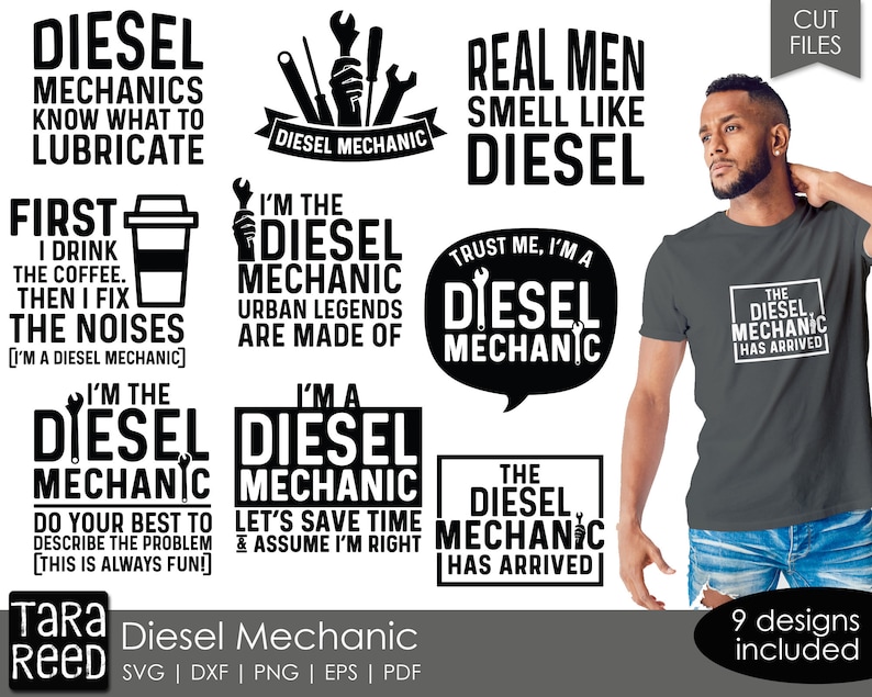 Diesel Mechanic - SVG and Cut Files for Crafters - Etsy
