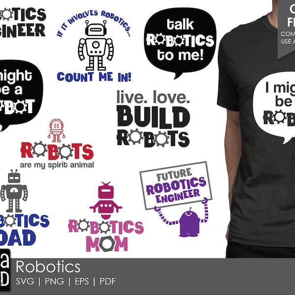 Robot Svg - Etsy