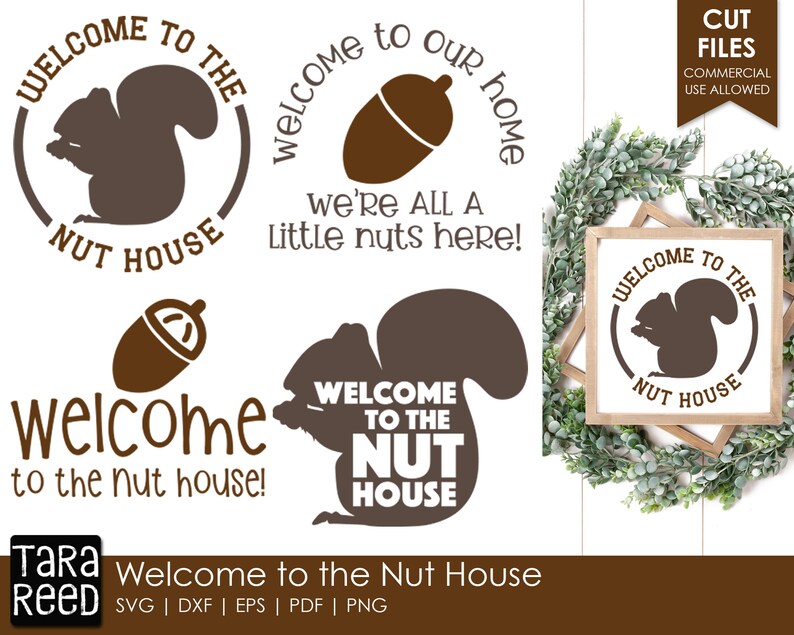 Welcome to the Nut House Home SVG and Cut Files for Crafters | Etsy