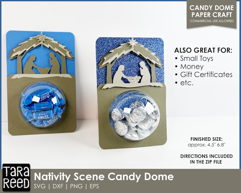 Nativity Scene Candy Dome SVG Religious Kids Christmas Svg - Etsy